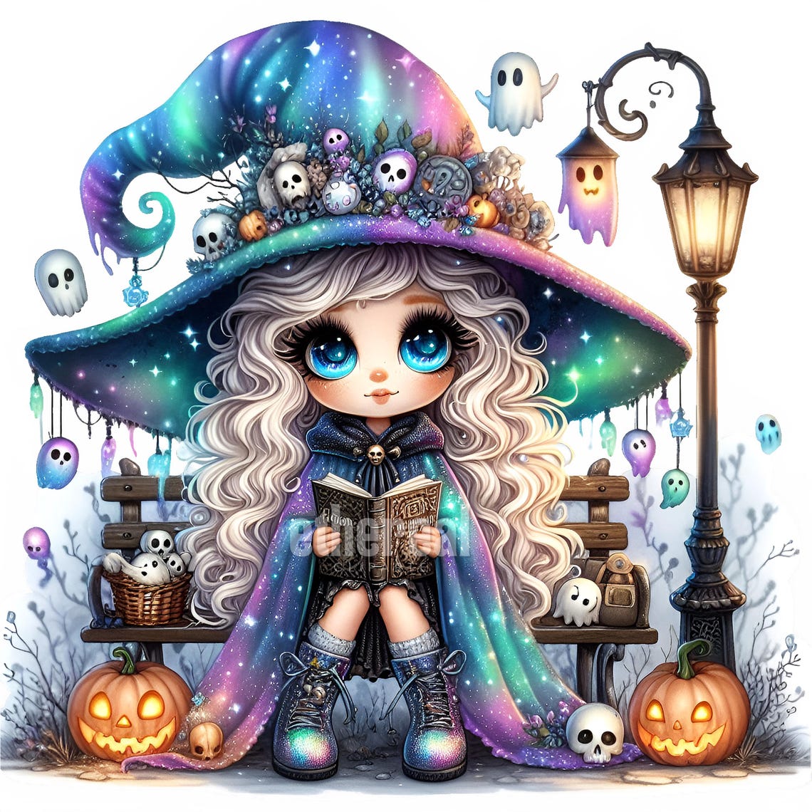 Halloween Witch Clipart, Spooky Fairy Witch Clip Art, High Resolution ...