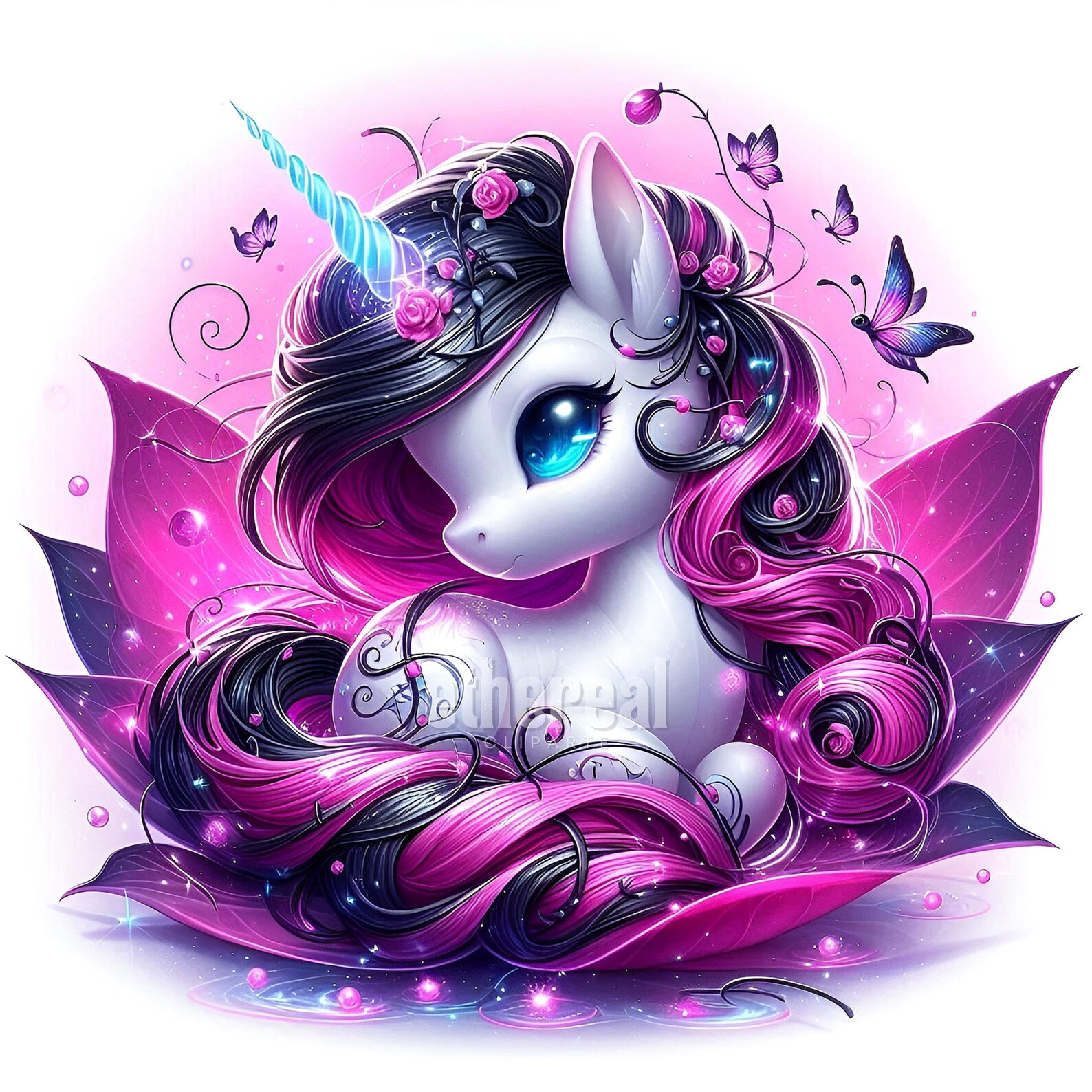 Unicorn Clipart, Baby Unicorns Clip Art, High Resolution, Fantasy ...