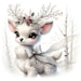 Christmas Reindeer Clipart, Watercolor Christmas Clip Art, Winter ...