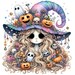 Pastel Halloween Witch Clipart Set, Spooky Kawaii Style (digital ...