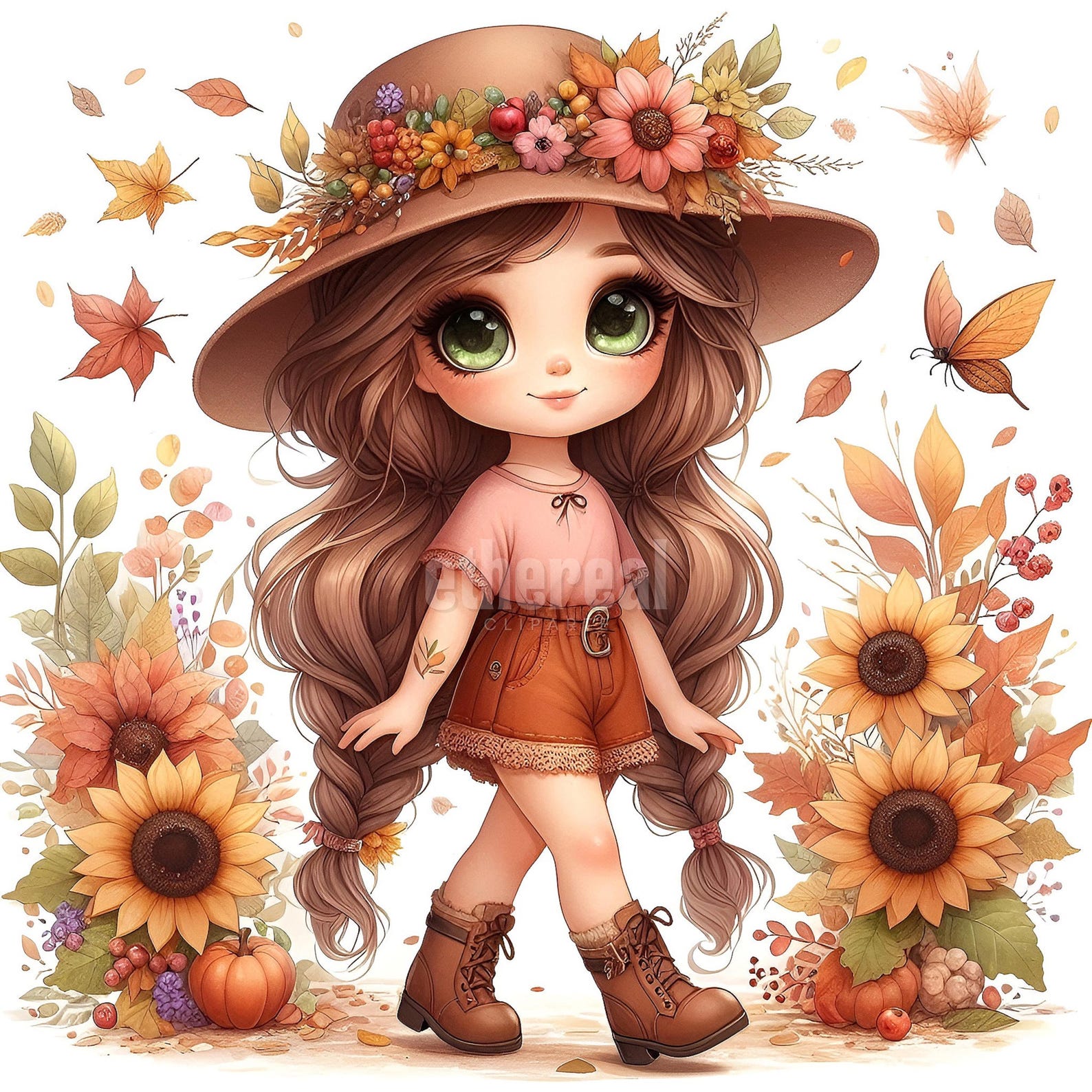 Fall Gnome Clipart, Autumn Gnomes Clip Art, Thanksgiving Harvest ...