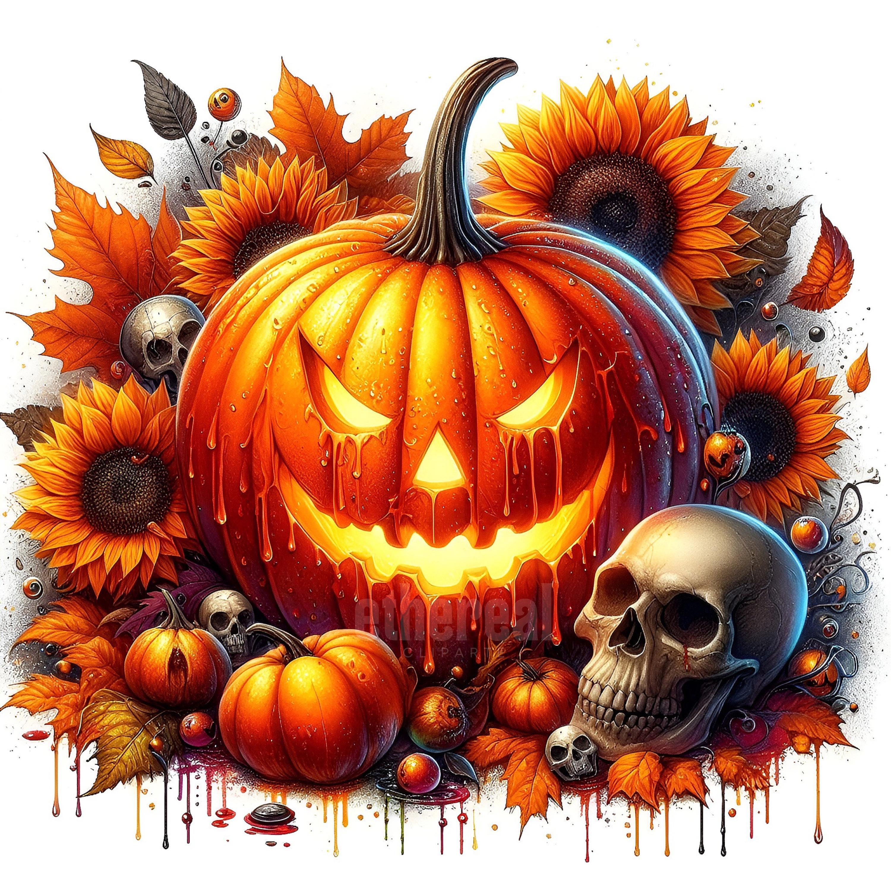 Pumpkin Clipart, Halloween Digital Clip Art, Commercial Use, Set of 10 ...