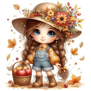 Fall Gnome Clipart, Autumn Gnomes Clip Art, Thanksgiving Harvest ...