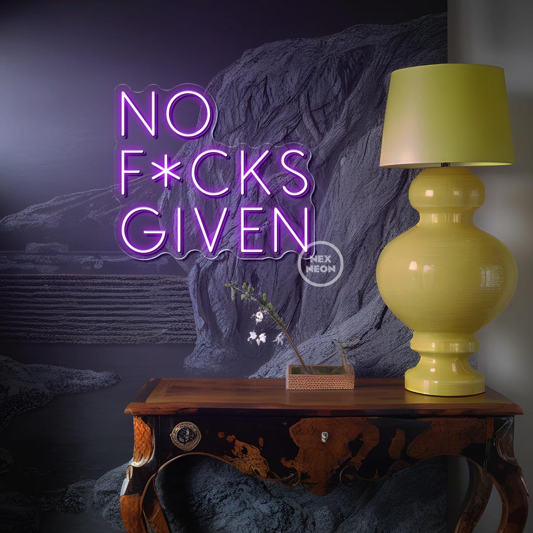 Custom "no Fxcks Given" LED Neon Sign, Party Decor - Etsy