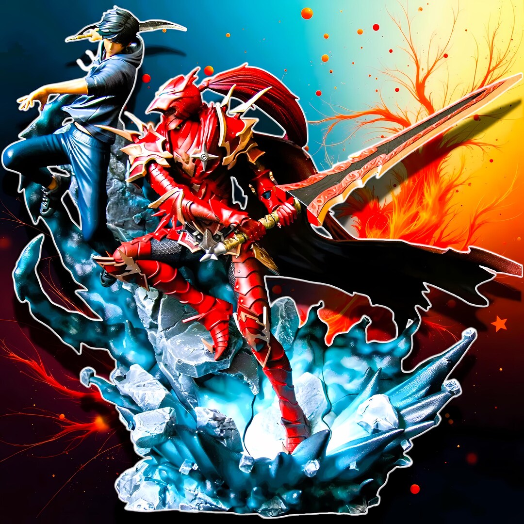 Sung Jin Woo vs Igris et 2 Busts - Fichier STL Figurine 3D Anime ...