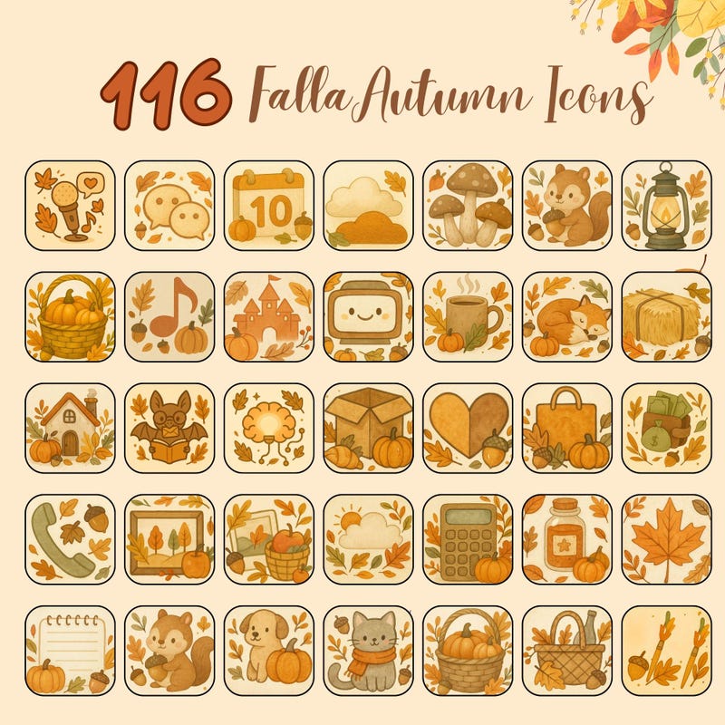 Fall App Icons - Etsy