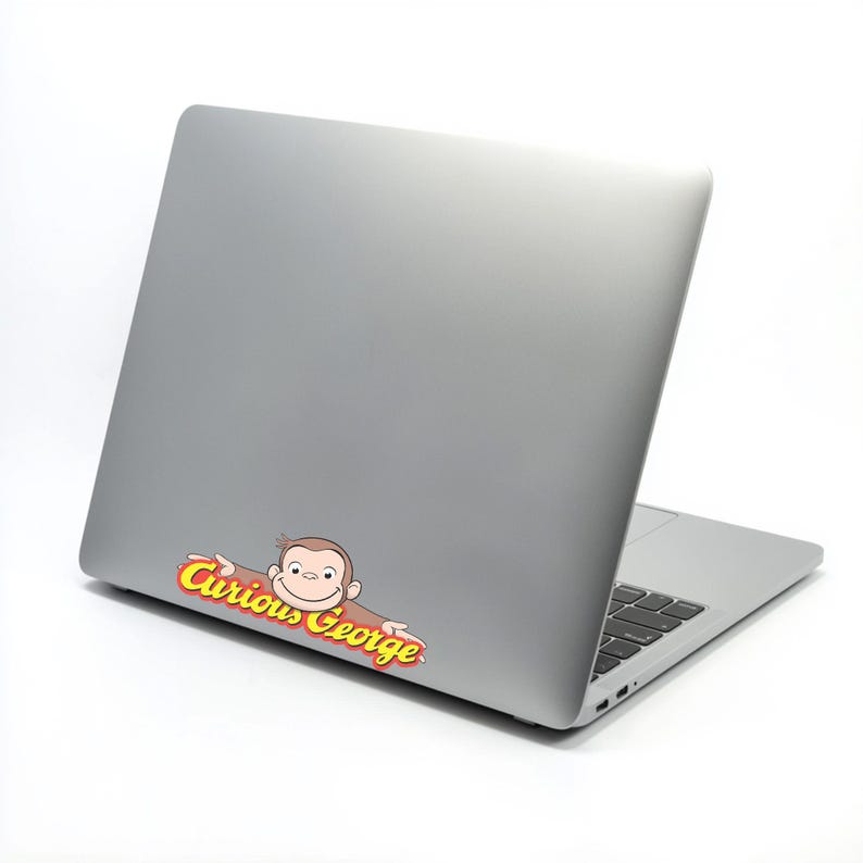 Funny Curious George Peeker Peeking Car Window Decals, Bumper Vinyl ...