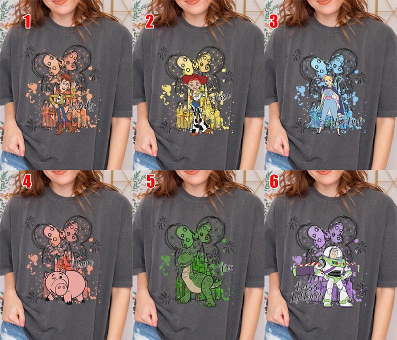 Disney All Characters Shirt, Toy Story Disney Princess Mickey and ...