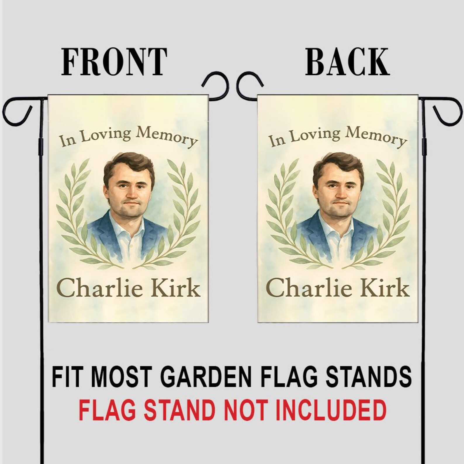 Justice for Charlie Flag, Charlie Kirk Patriot Yard Flag, Conservative ...