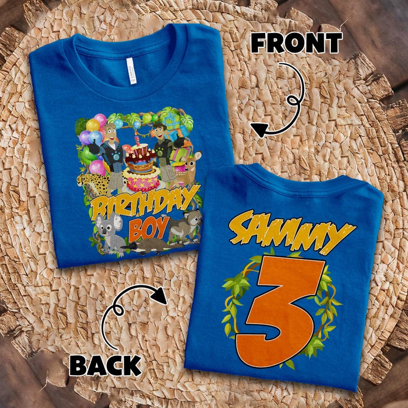 Wild Kratts Birthday T Shirt, Wild Kratts Theme Party, Personalized ...