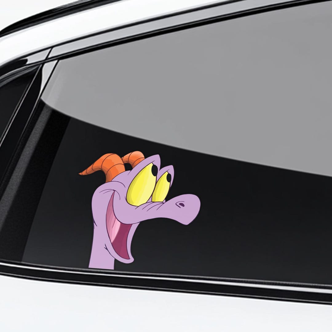 Disney Figment Peeker Sticker, Figment Purple Dragon Peekaboo Vinyl ...