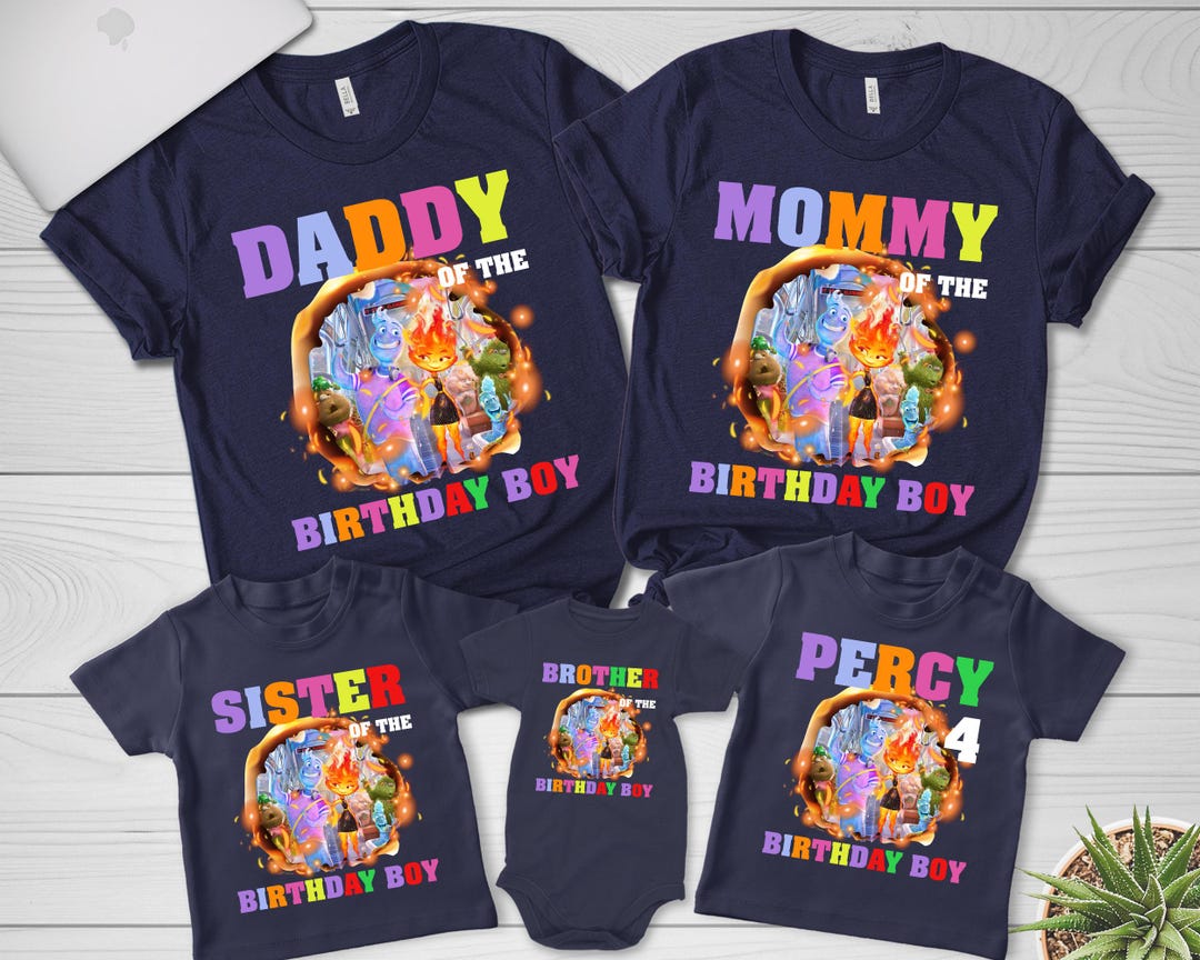 Elemental Family Birthday Shirt, Ember and Wade Shirt, Elemental ...