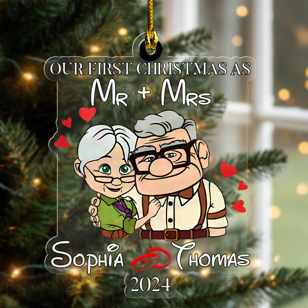 Personalized All Characters Disney Couple Our First Xmas as Mr and Mrs ...