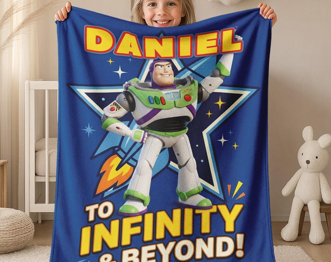 Personalized Toy Story Disney Character Blanket, Woody Buzz Lightyear ...