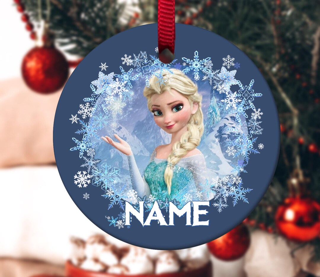 Disney Custom Frozen Christmas Ornament, Elsa Christmas, Elsa Anna Olaf ...