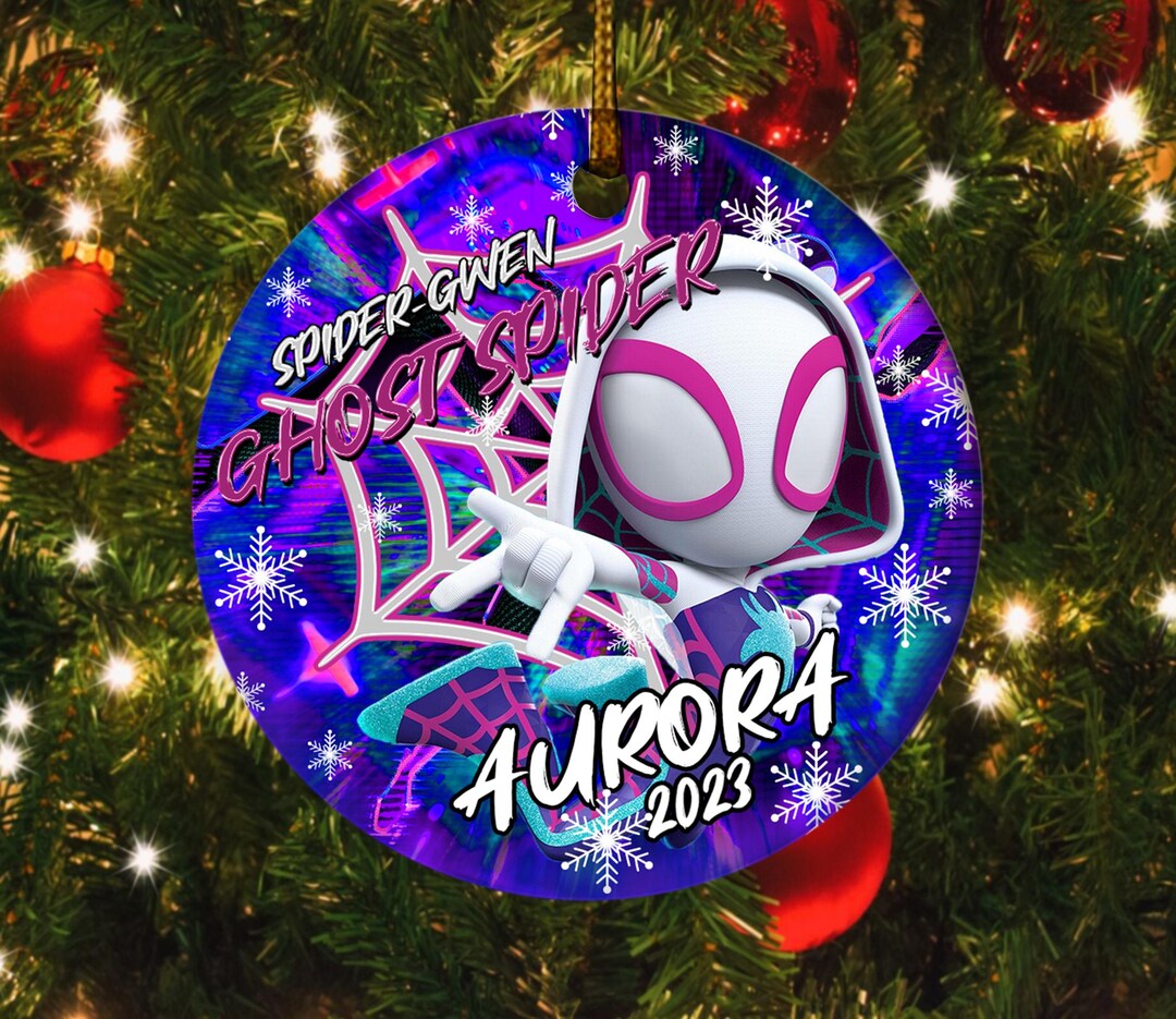 Personalized Ghost Spider Gwen Stacy Ornament, Custom Gwen Stacy ...
