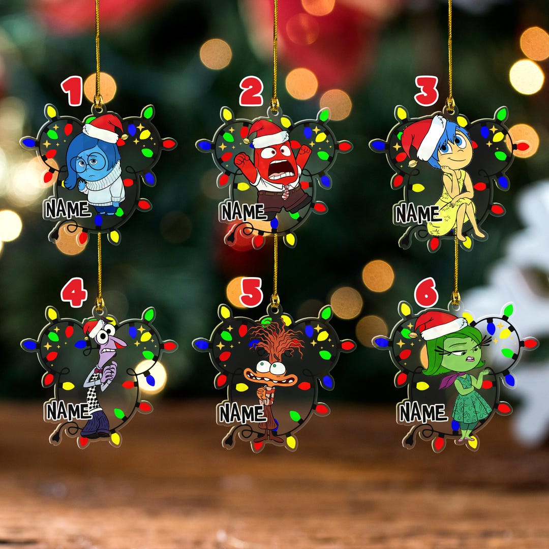 Personalized Inside Out Characters Name Christmas Ornament, Inside Out ...