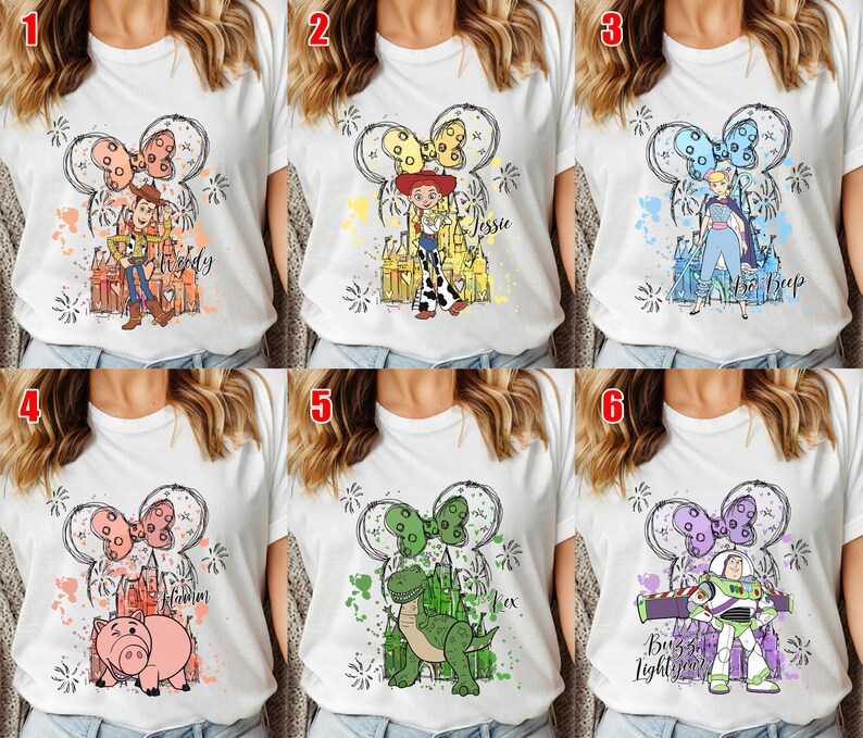 Disney All Characters Shirt, Toy Story Disney Princess Mickey and ...