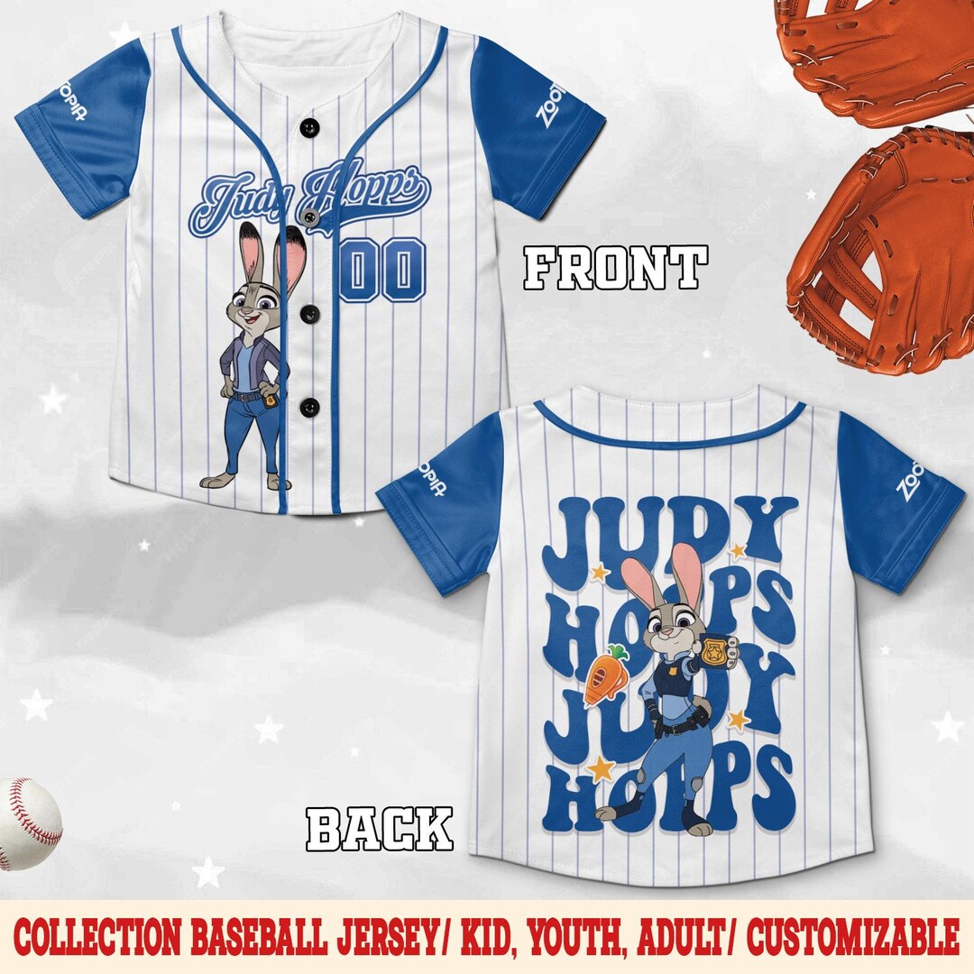 Personalize Disney Zootopia Judy Hopps, Custom Disney Couple, Baseball ...