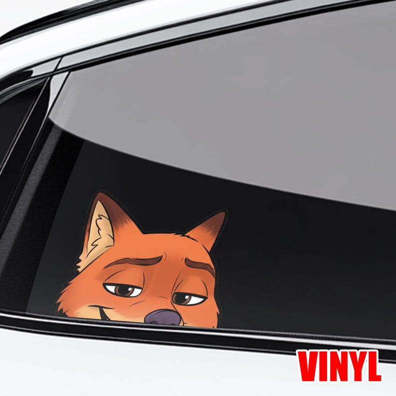 Zootopia Peeker Peeking Car Window Decals - Bumper Waterproof Stickers ...