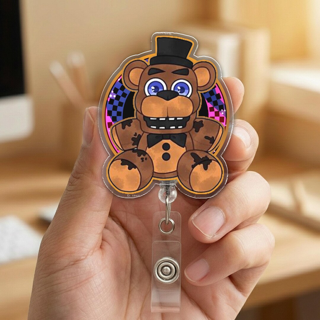 Fnaf Badge Reel, Five Nights at Freddy’s Nurse ID Holder, Retractable ...