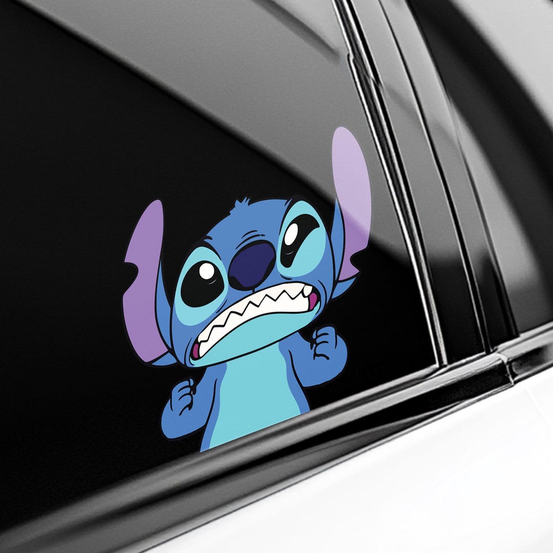 Peekaboo Stitch Peeker Peeking Car Window Decals - Bumper Waterproof ...
