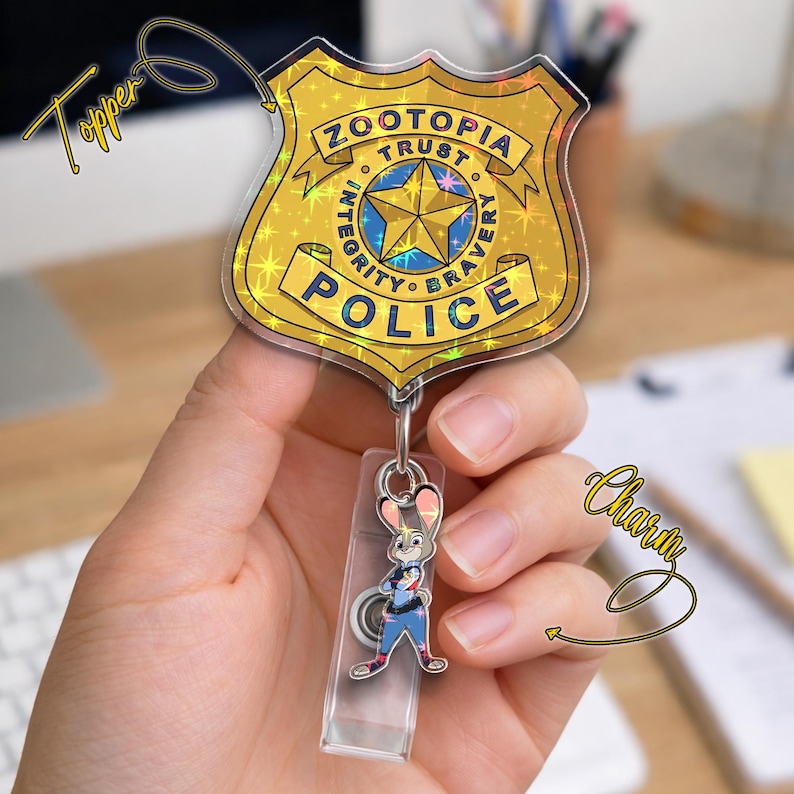 Zootopia Badge Reel Cute Character, Judy Hopps Nick Wilde Inspired ...