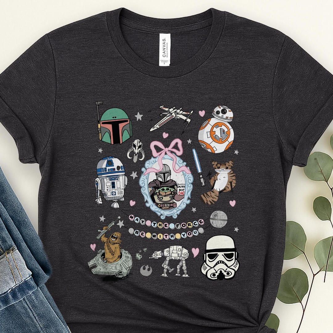 Retro Coquette Disney Star Wars Shirt Bow Aesthetic R2D2 ATAT Ewok Tee ...