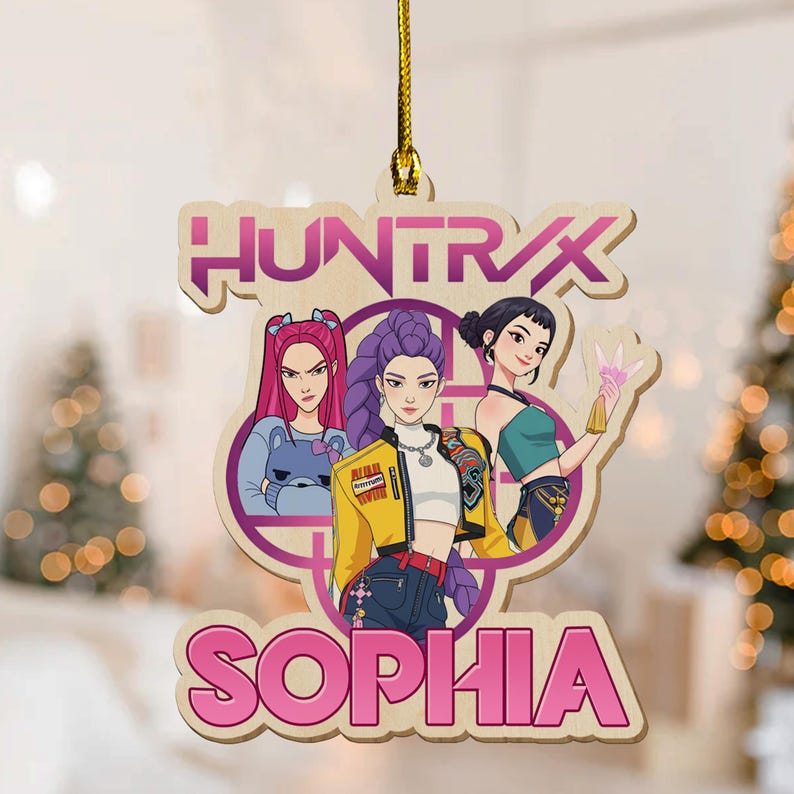Custom Huntrix Acrylic Ornament With Name, Personalized Kpop Demon ...