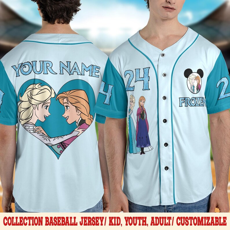 Disney Frozen Baseball Jersey, Disney Frozen Elsa Anna Shirt, Disney ...