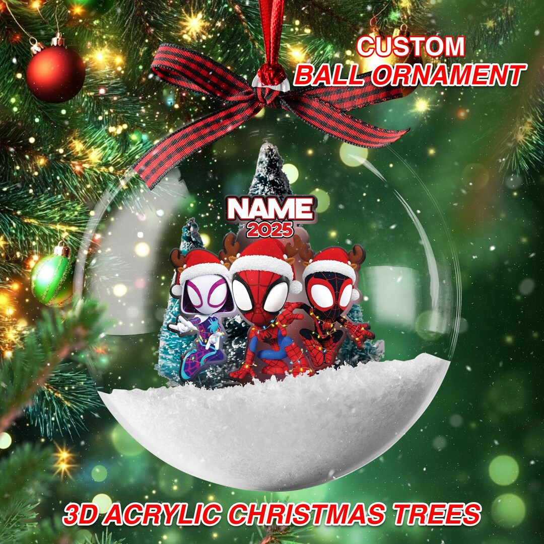 Personalized Spidey and His Amazing Friends Ball Ornament, Spidey ...