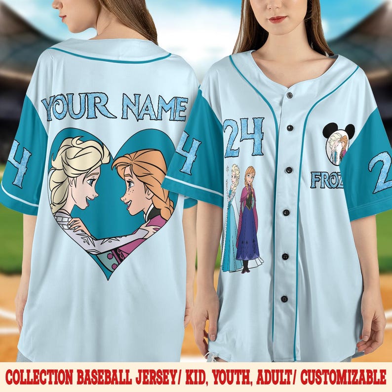 Disney Frozen Baseball Jersey, Disney Frozen Elsa Anna Shirt, Disney ...
