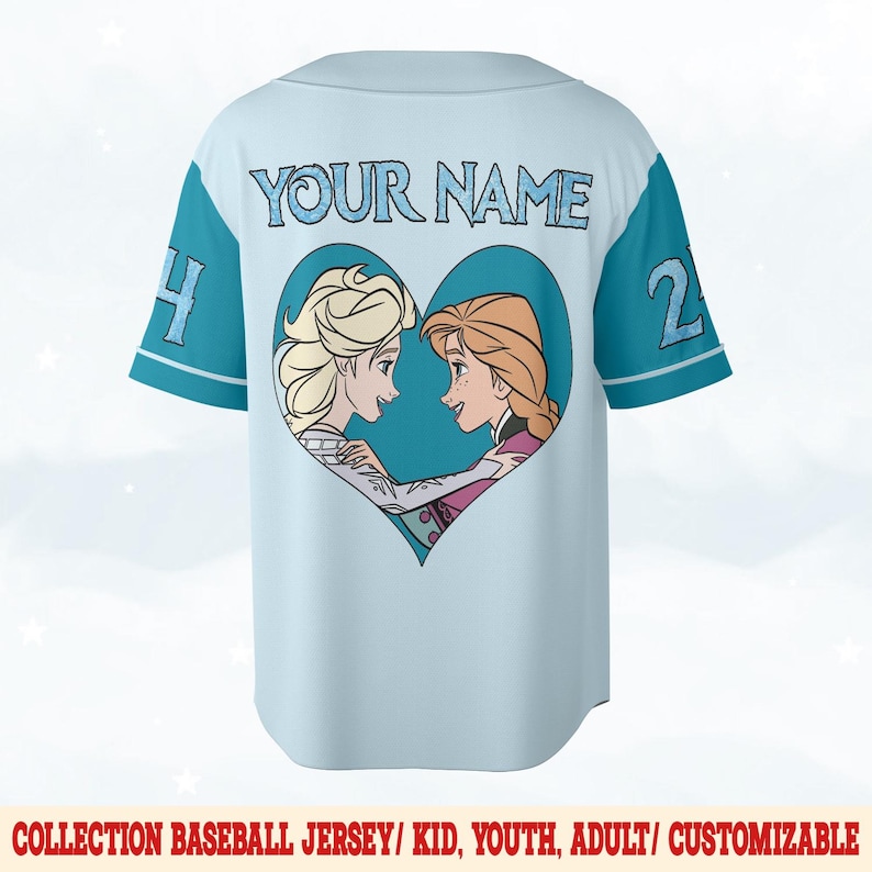 Disney Frozen Baseball Jersey, Disney Frozen Elsa Anna Shirt, Disney ...