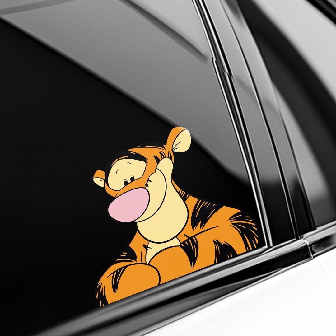 Tigger Posing Peeker Peeking Car Decals Wall Art Decor Bumper Stickers ...
