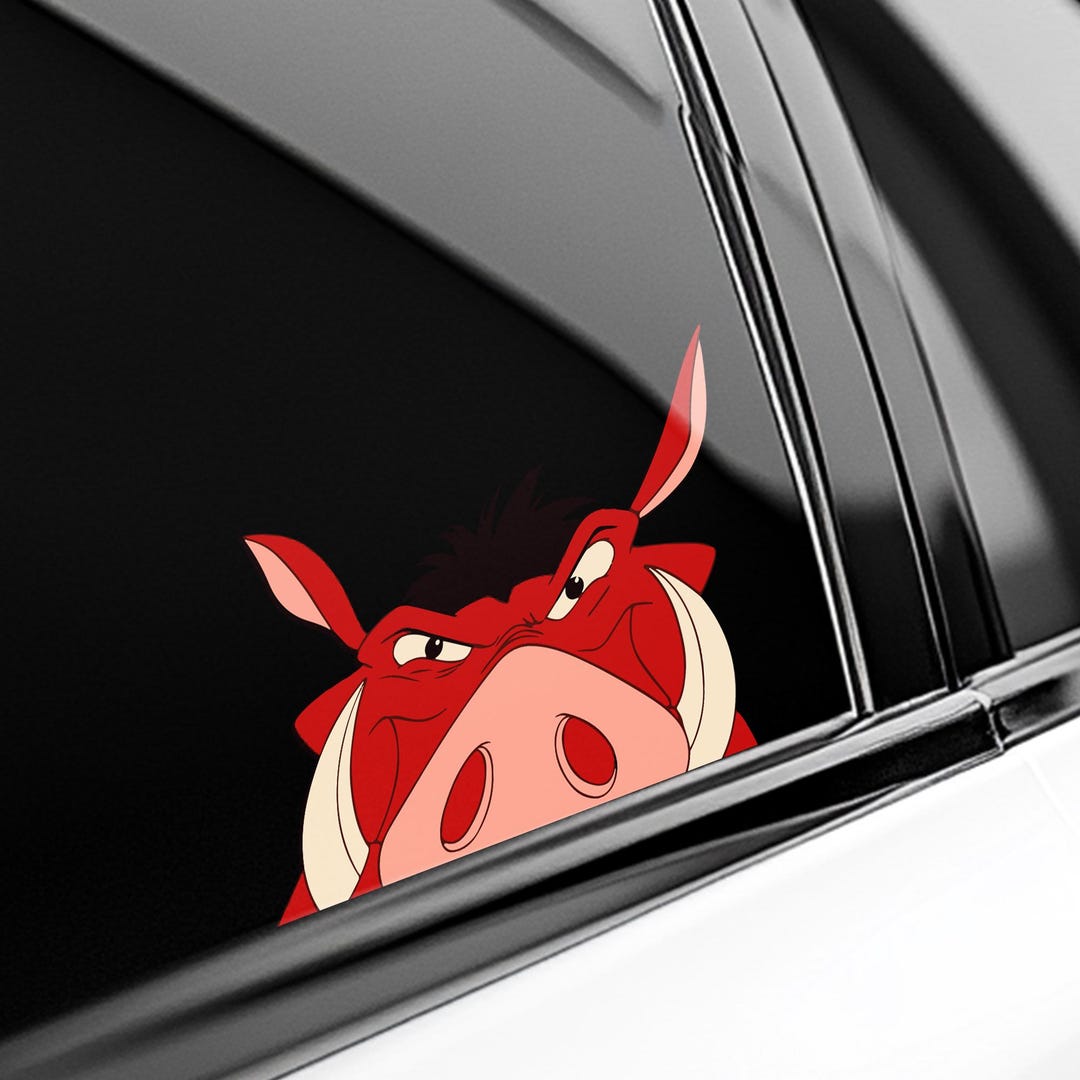 Pumpa Peeker Transparent Car Decal/ Lion King Hakuna Matata Peekaboo ...