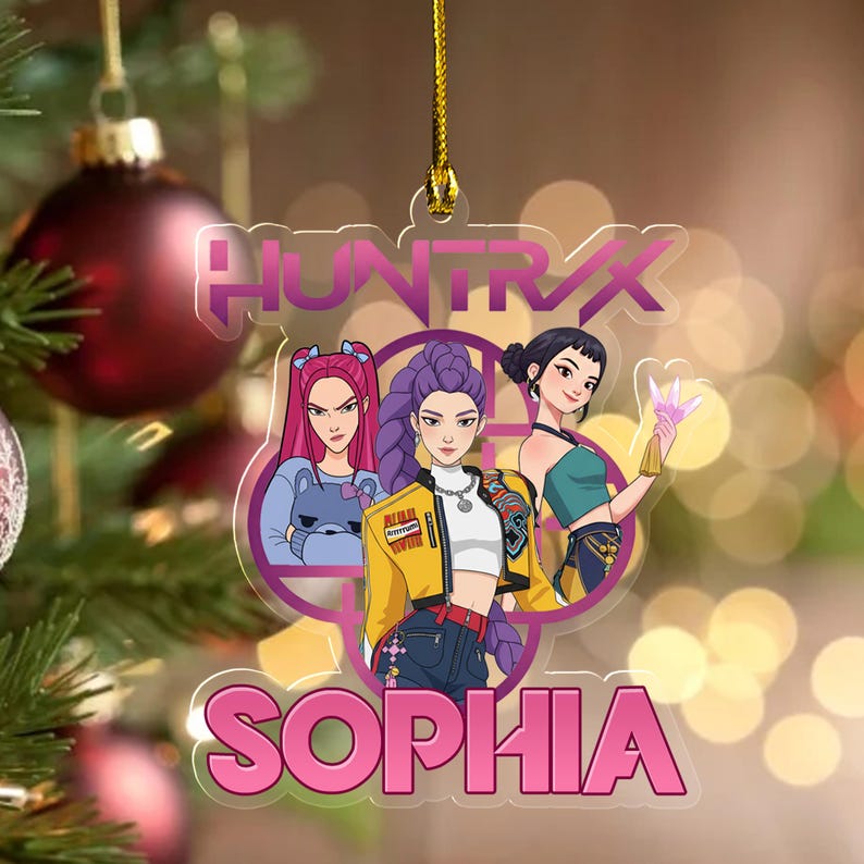 Custom Huntrix Acrylic Ornament With Name, Personalized Kpop Demon ...