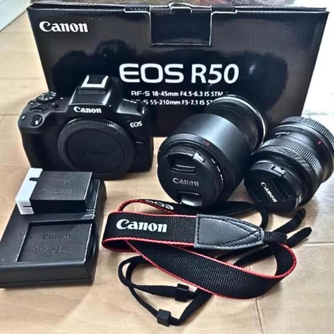 Canon EOS R50 Mirrorless Camera Kit – Dual RF-S Lenses, 24.2MP, 4K UHD ...