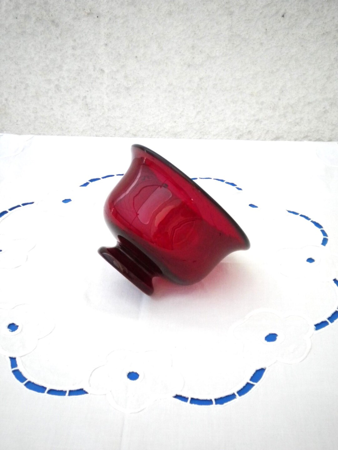 Vintage Anchor Hocking Royal Ruby Red Depression Glass Stemware Sherbet ...