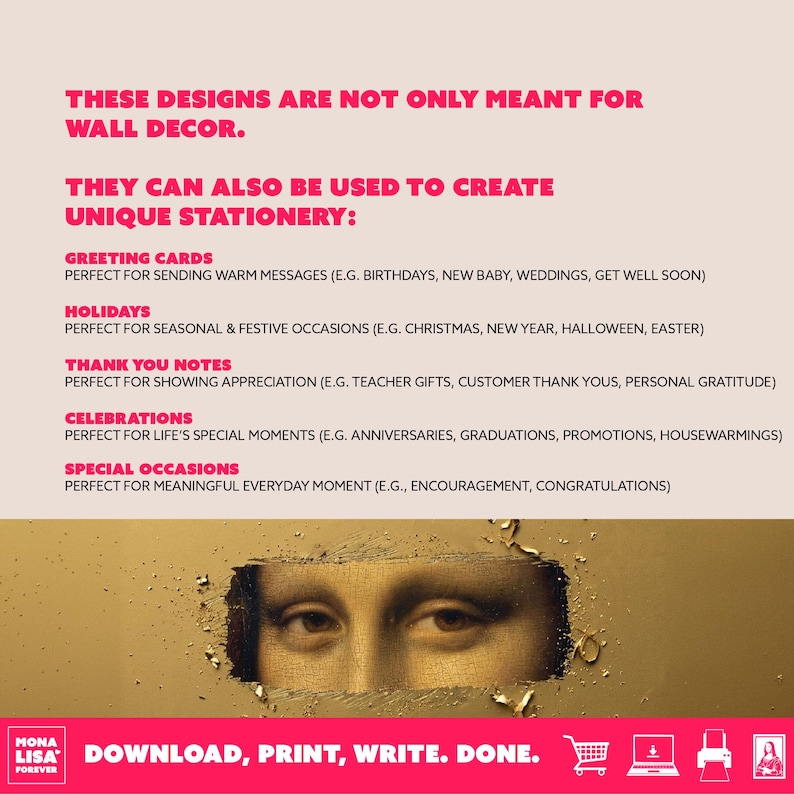 Mona Lisa Mexican Folk Art | Printable | Poster Wall Art | Greeting ...