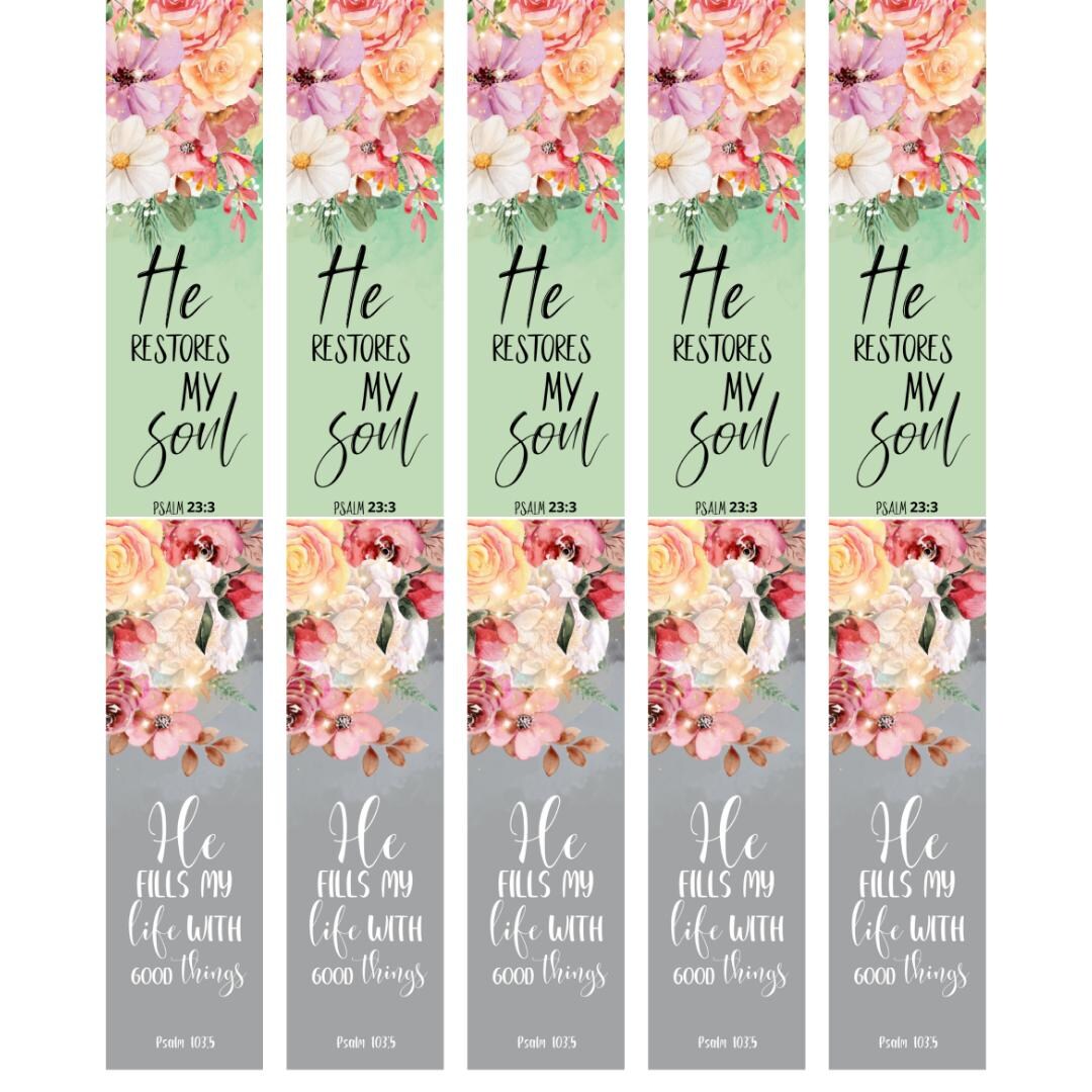 Printable Bible Verses Bookmark Set - Scripture Watercolor Bookmark ...