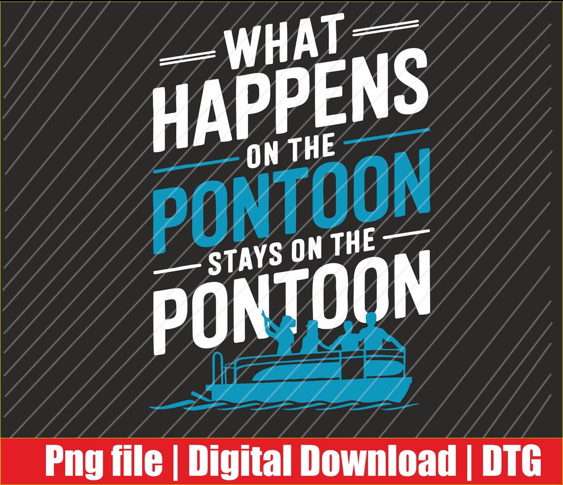 Pontoon Captain Boat Png | Digital Download | DTG & DTF Ready for T ...