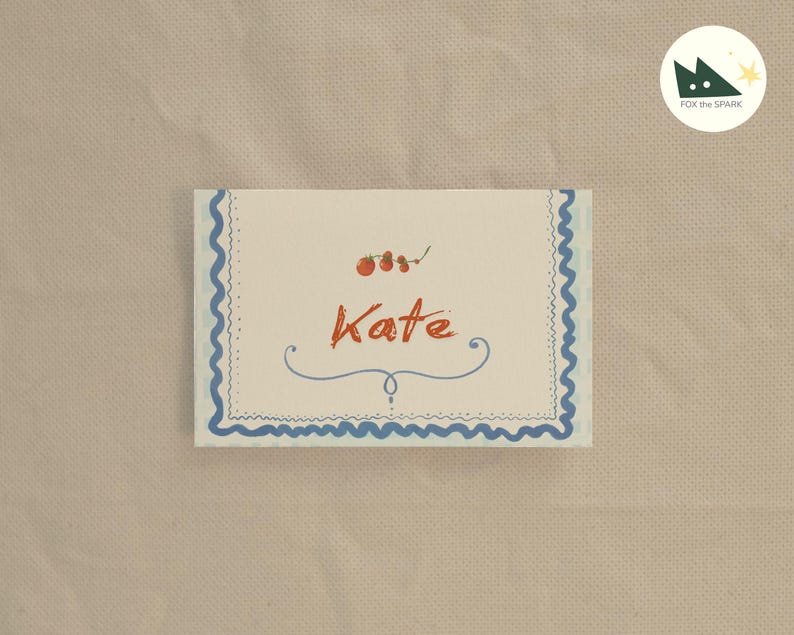 Place Card Digital Template, Editable Dinner Stationery, Italian-themed ...