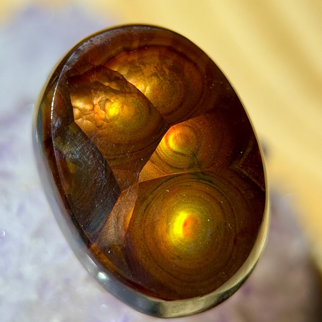Mexican Fire Agate Gemstone(:18.2mm*13.1mm12.5ct) | Natural Crystal ...