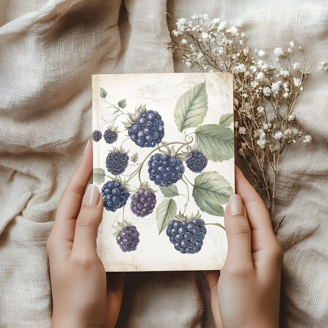 Berry Vine Hardcover Journal, Cottagecore Berry Notebook, Rustic Garden ...