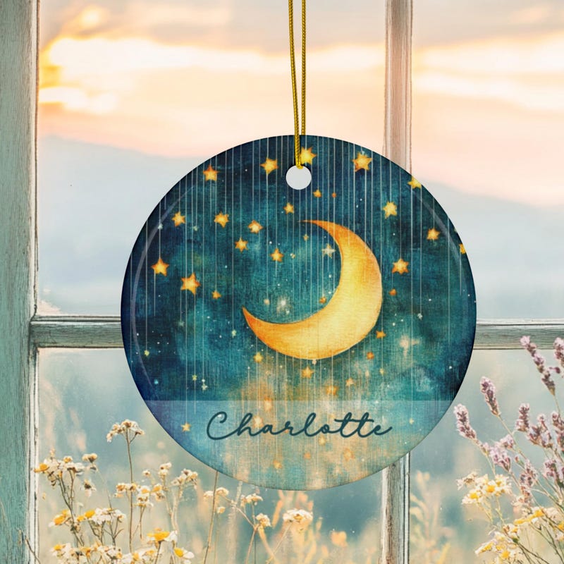 Ceramic Lighted Moon - Etsy