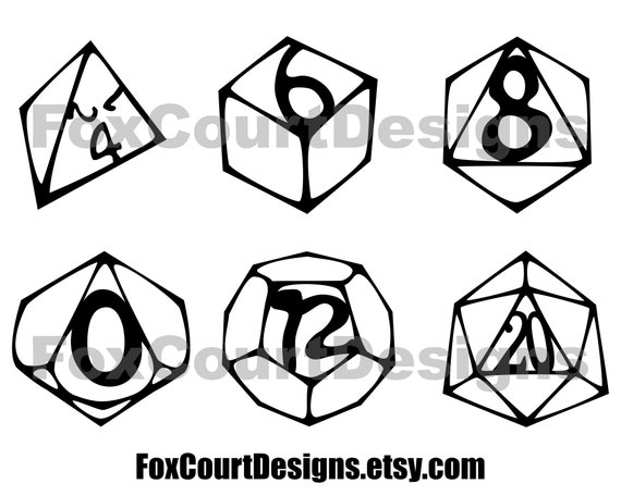Dice Set SVG File Set for Vinyl or Paper Cutting Tabletop | Etsy