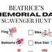 PERSONALIZED Memorial Day Scavenger Hunt for Kids & Toddlers! - Etsy