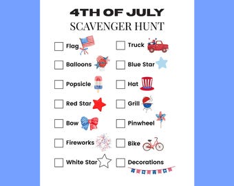 4th of July Scavenger Hunt for Kids & Toddlers! - Etsy