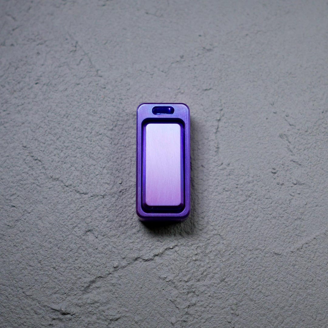 Fidget Toy Clicker Mini Titanium Fidget Button , Customizable EDC Gear ...