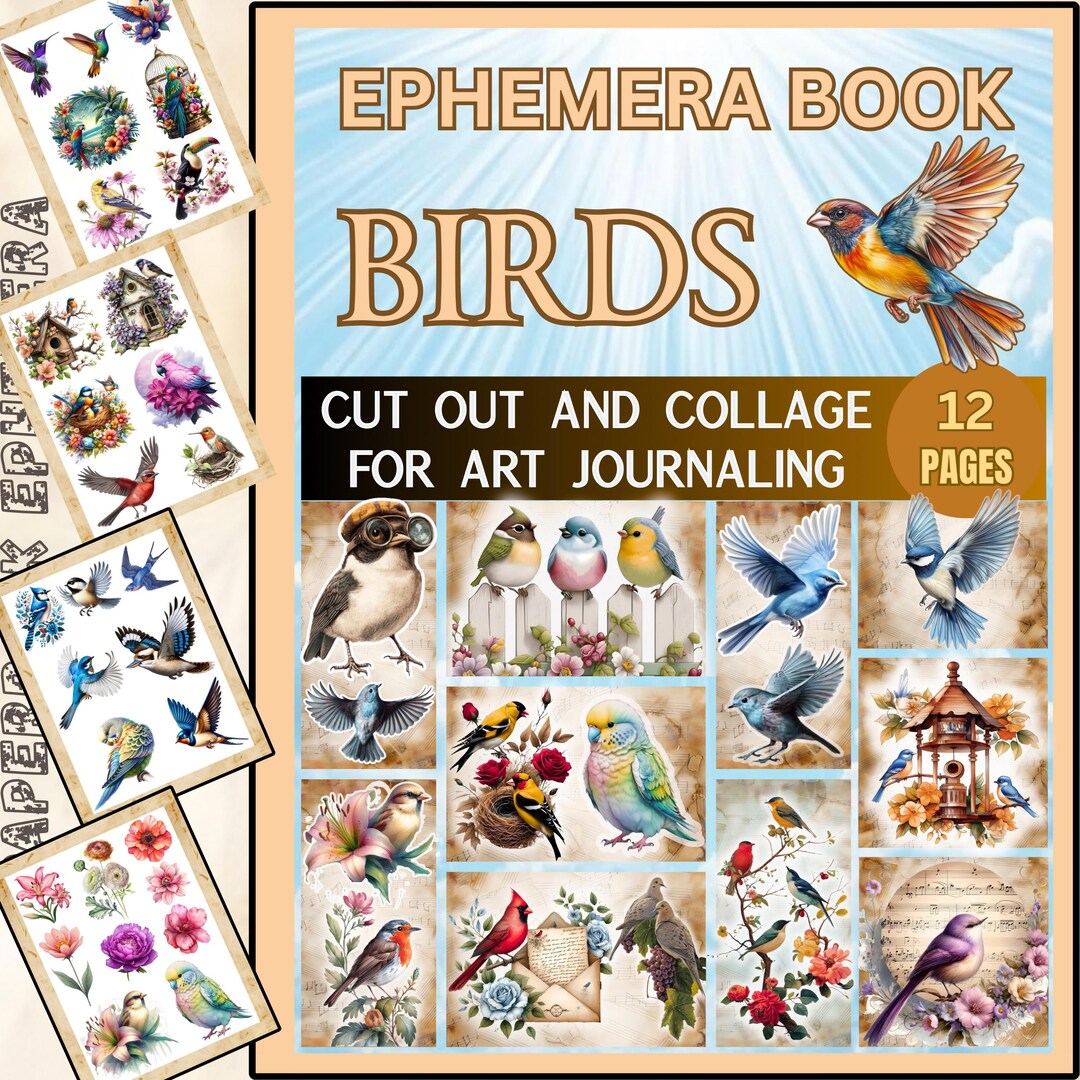 Vintage Bird Ephemera: Printable Antique Illustrations for Junk ...
